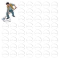 50Pcs Acrylic Display Stands Card Holder Flat Round Clear 25x2.5mm ...