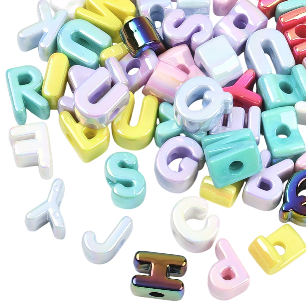 50Pcs Acrylic Letter Beads Large Alphabet Bead Bulk Random Chunky ...