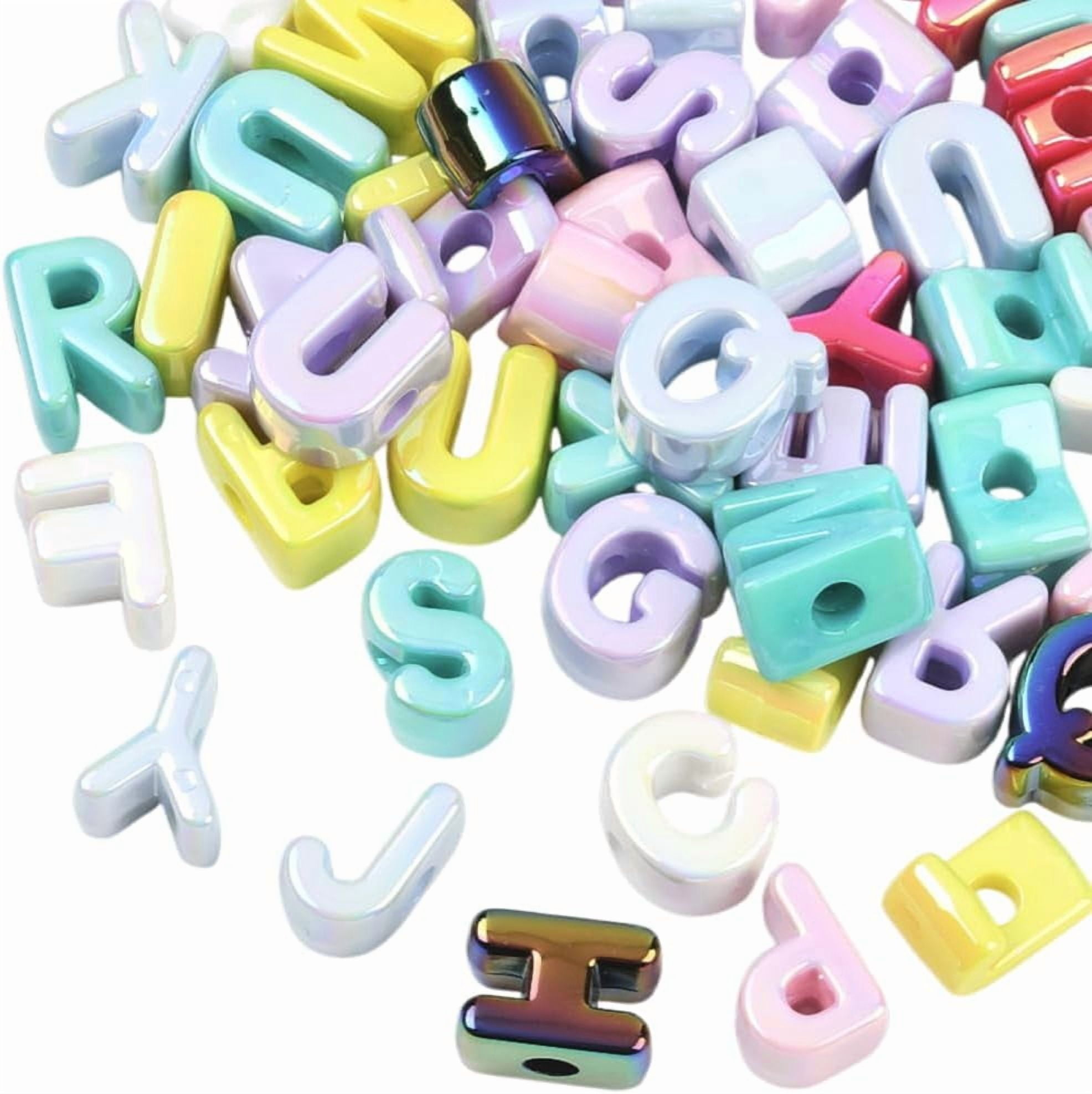 50Pcs Acrylic Letter Beads Large Alphabet Bead Bulk Random Chunky ...