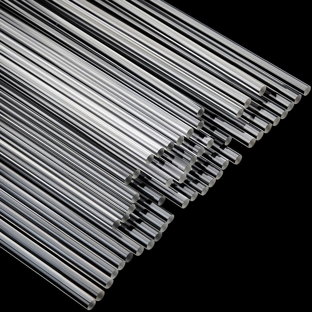 50Pcs Acrylic Round Rods Cake Dowel Rods 0.12 Inch Diameter Clear ...