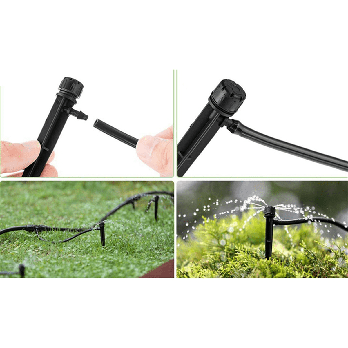 50Pcs Adjustable 8 Hole Spiked Dripper Gardening Sprinkler Irrigation ...