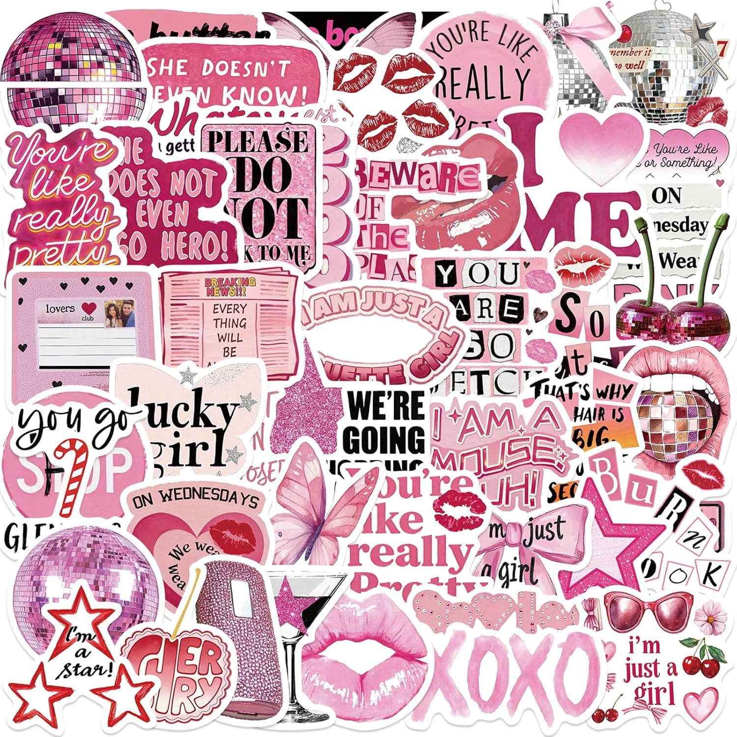 50Pcs Aesthetic Downtown Girls Stickers Pack Cool Trendy Y2K Stickers ...