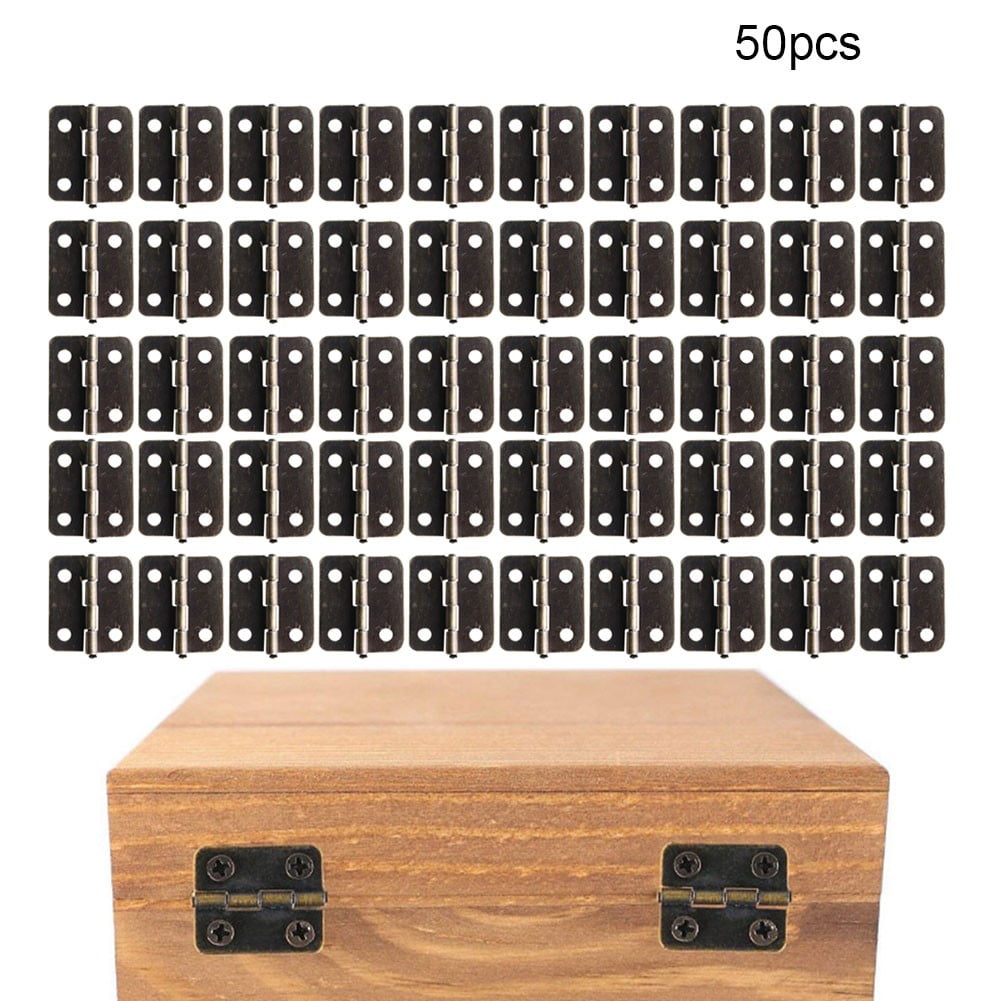 50Pcs Antique Flat Hinge Wooden Box Hinge Jewelry Box Hinge With Nails ...