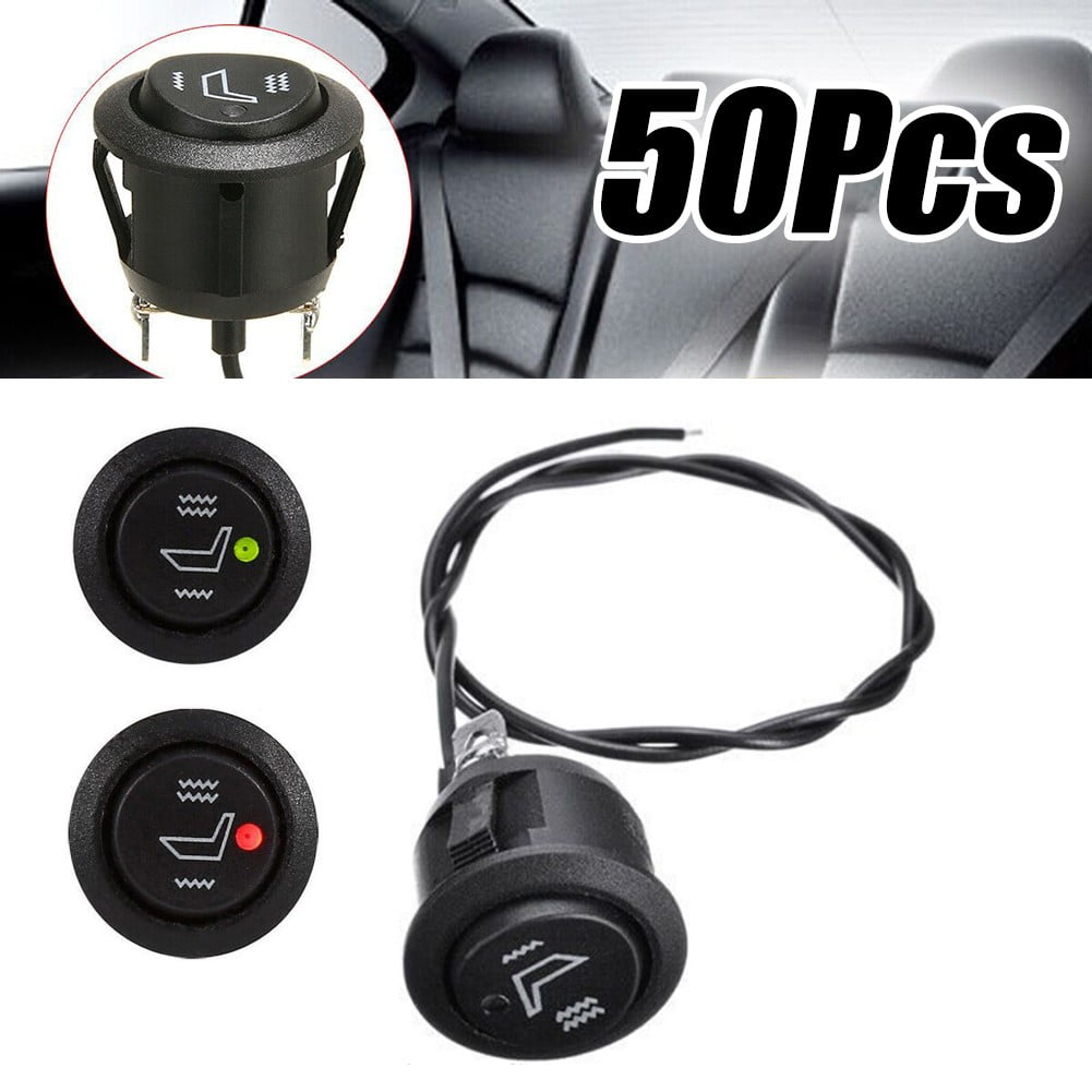 50Pcs Auto Seats Heater Switch 3Pin Round Heated Rocker Hi/Low Off ...