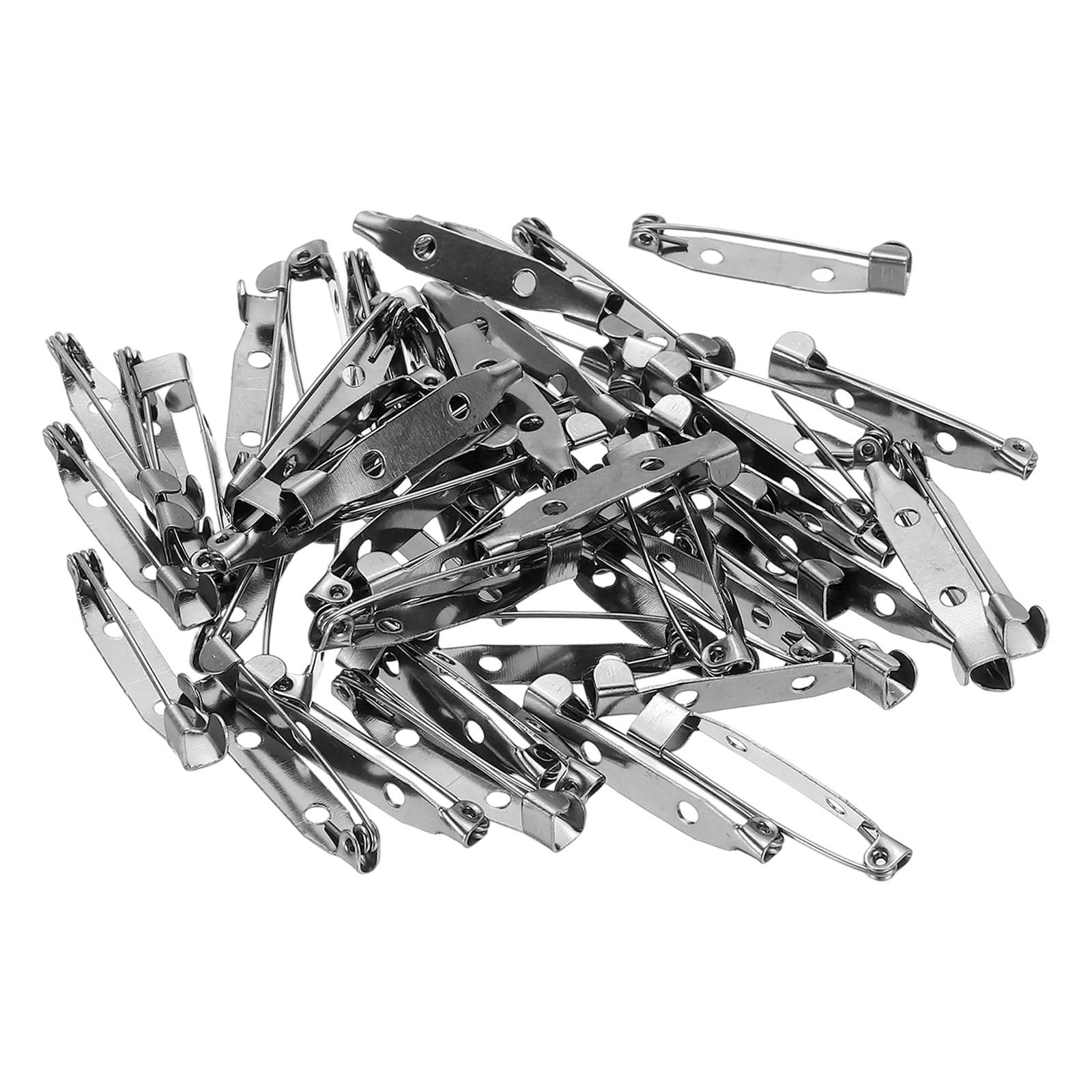 50Pcs Badge Pins, 30mm Safety Pins Bar Badge Pins Name Tag Pin Bulk ...
