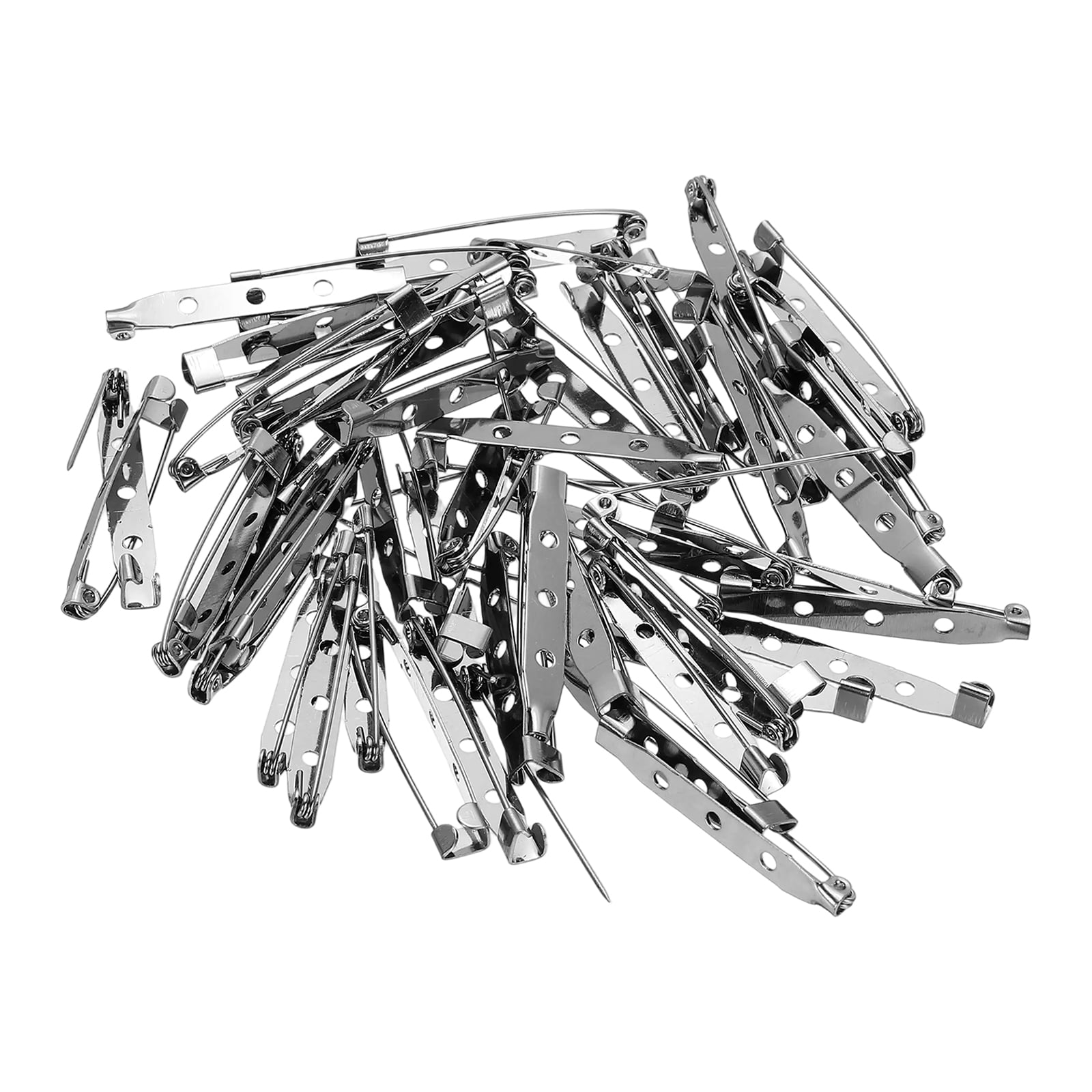 50Pcs Badge Pins, 40mm Safety Pins Bar Badge Pins Name Tag Pin Bulk ...