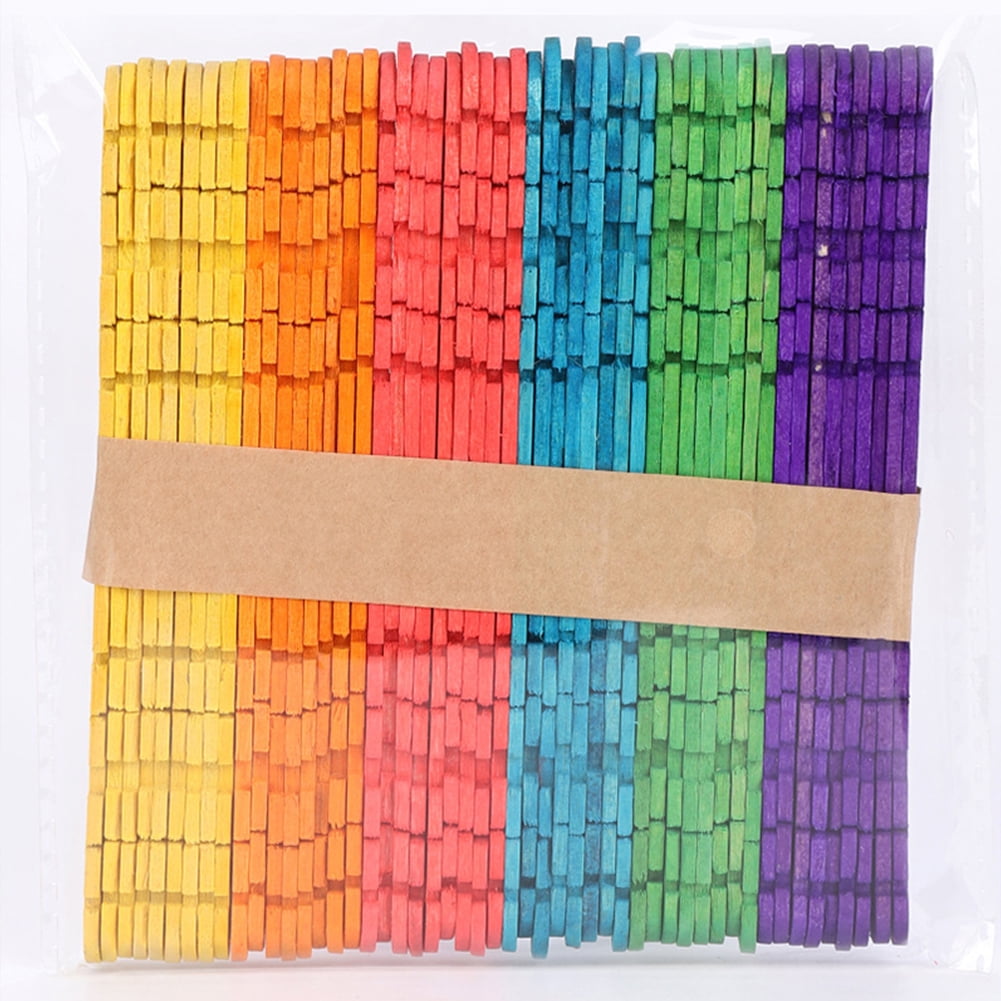 50Pcs/Bag 115*10mm Birch Wood Stick Diy Handmade Material Natural Color ...