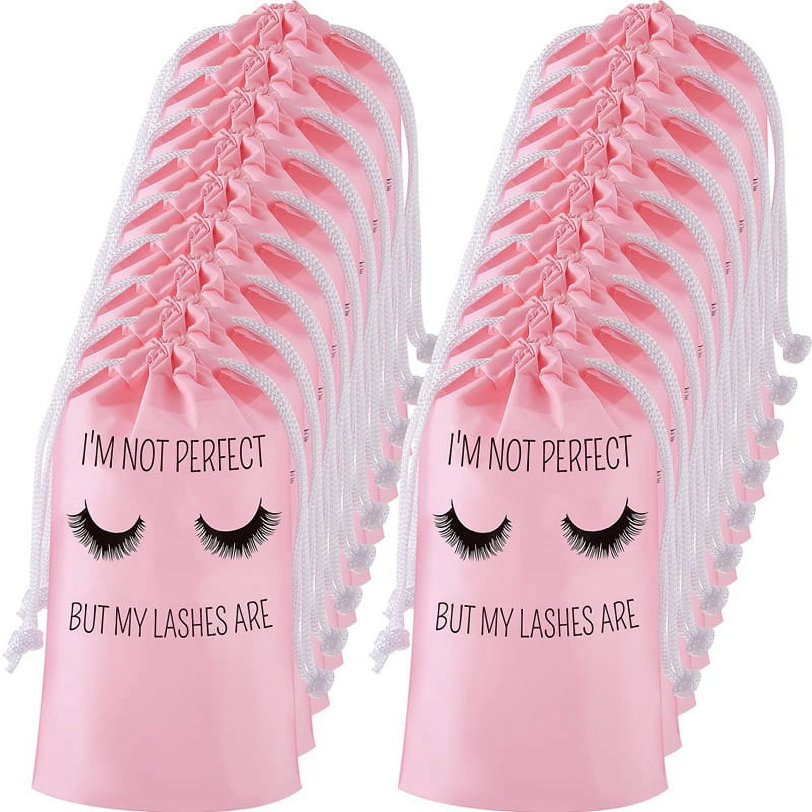 50Pcs Bags Eyelash Packaging Plastic Makeup Bag Portable Toiletry Pouch ...