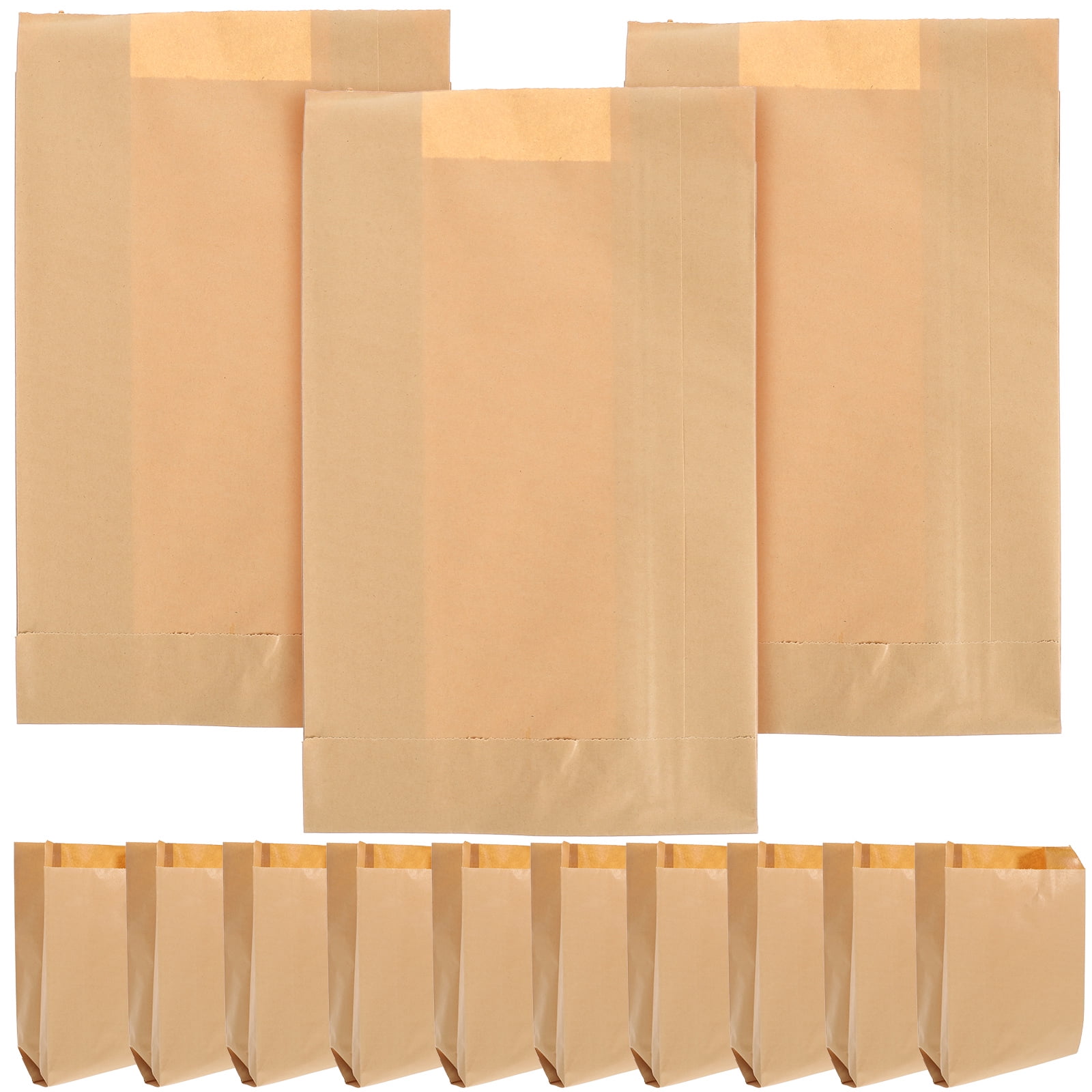 HOMEMAXS Durable Paper Bread Bags for Home Beige 50Pcs Foldable for ...
