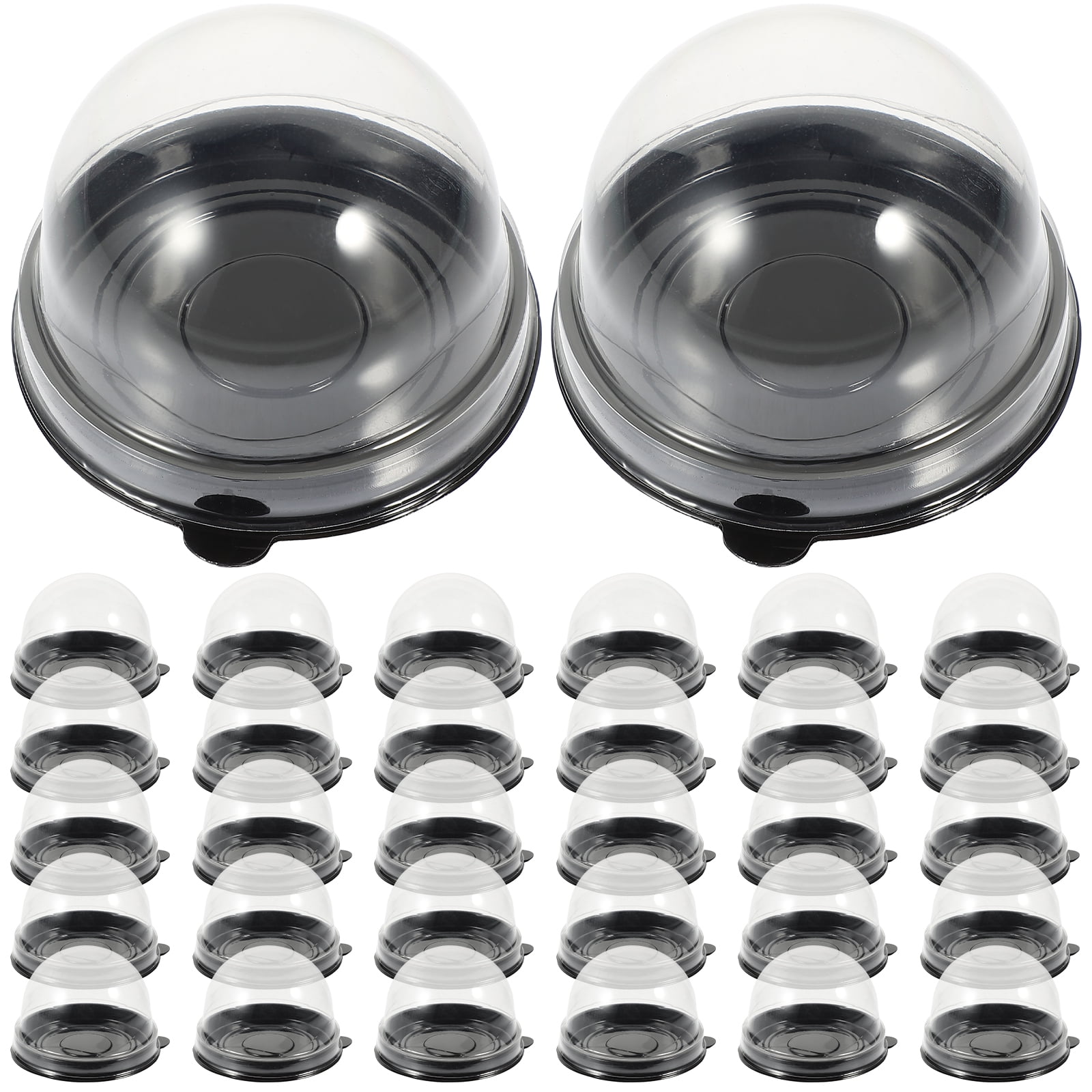 50Pcs Baking Cake Dome Cases Individual Cupcake Boxes Cake Containers ...