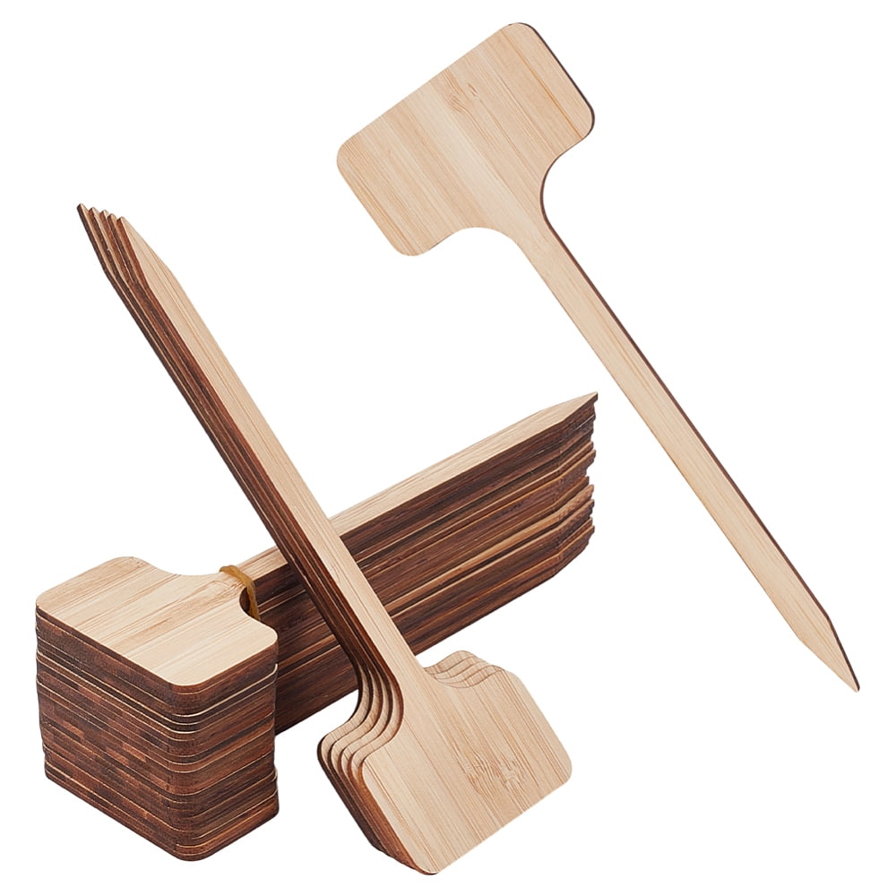 50Pcs Bamboo Plant Labels Large Plant Labels Identification Stakes ...