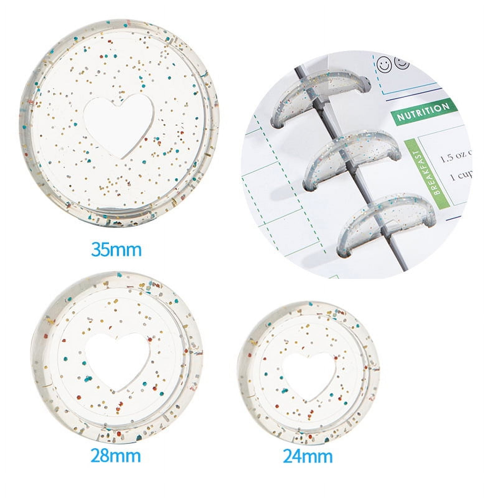 Homoyoyo Transparent ABS Binder Discs for Loose-Leaf Planners, 50 ...
