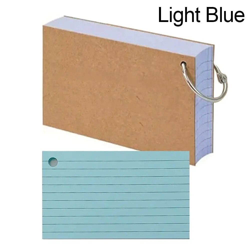 50Pcs Binder Horizontal Line Memo Book Loose-Leaf Index Cards Flash ...