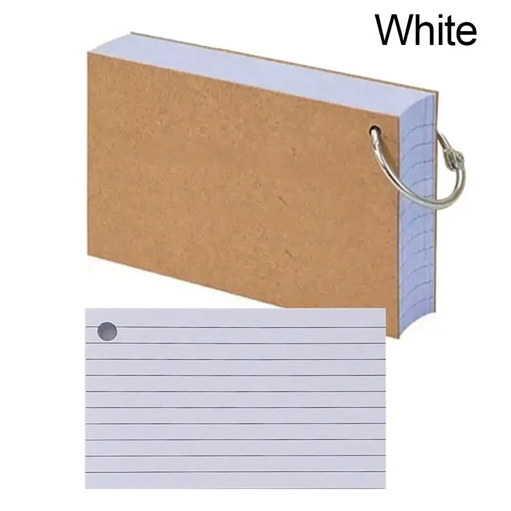 50Pcs Binder Horizontal Line Memo Book Loose-Leaf Index Cards Flash ...