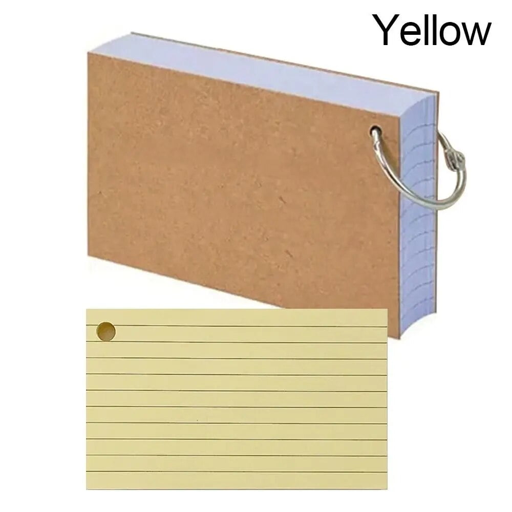 50Pcs Binder Horizontal Line Memo Book Loose-Leaf Index Cards Flash ...