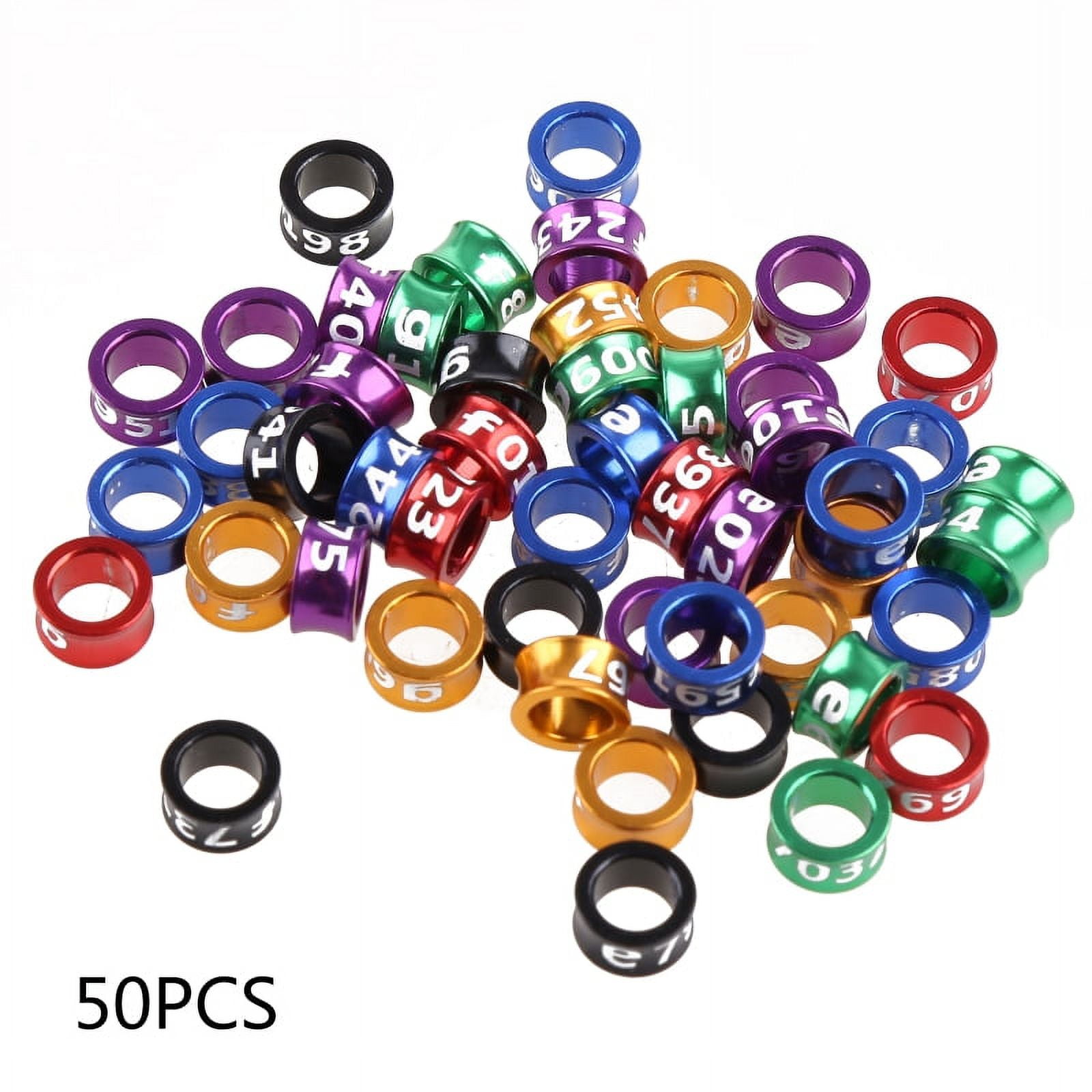 50Pcs Bird Ring Leg Bands Metal Tags 5mm Clip on Leg Rings for Bantam ...