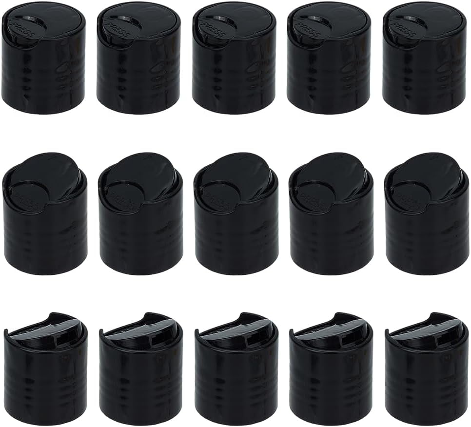50Pcs Black Plastic Disc Top Caps 22/410 Replacement Press Disk Caps ...