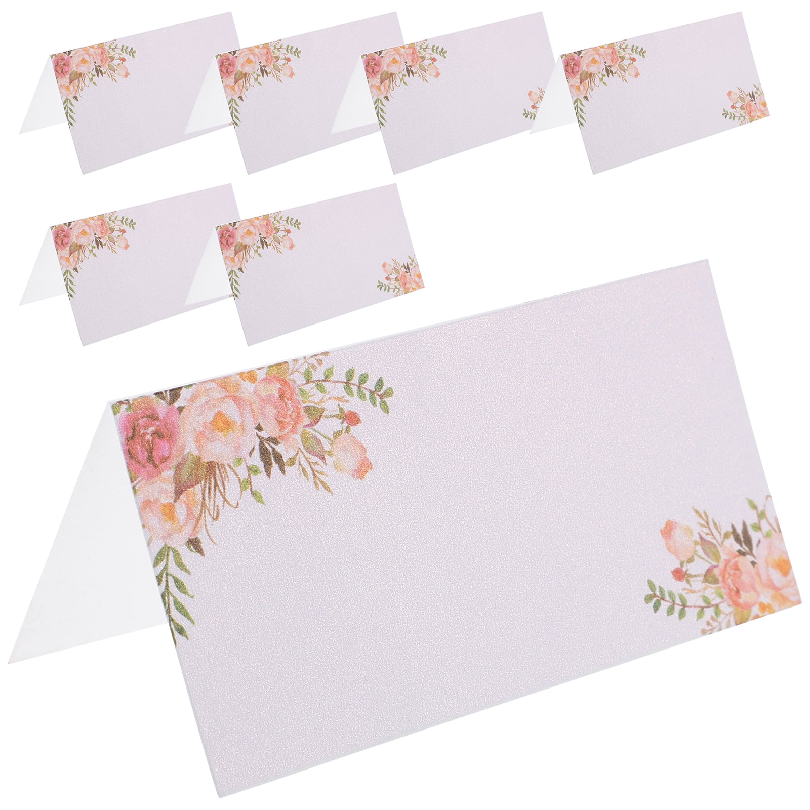 50Pcs Blank Party Place Cards Tabletop Blank Name Cards Wedding Name ...