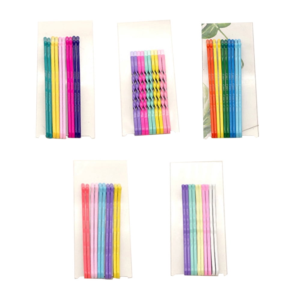 50Pcs Bobby Candy Hair Clips Rainbow Hair Metal Barrettes Styling Clips ...