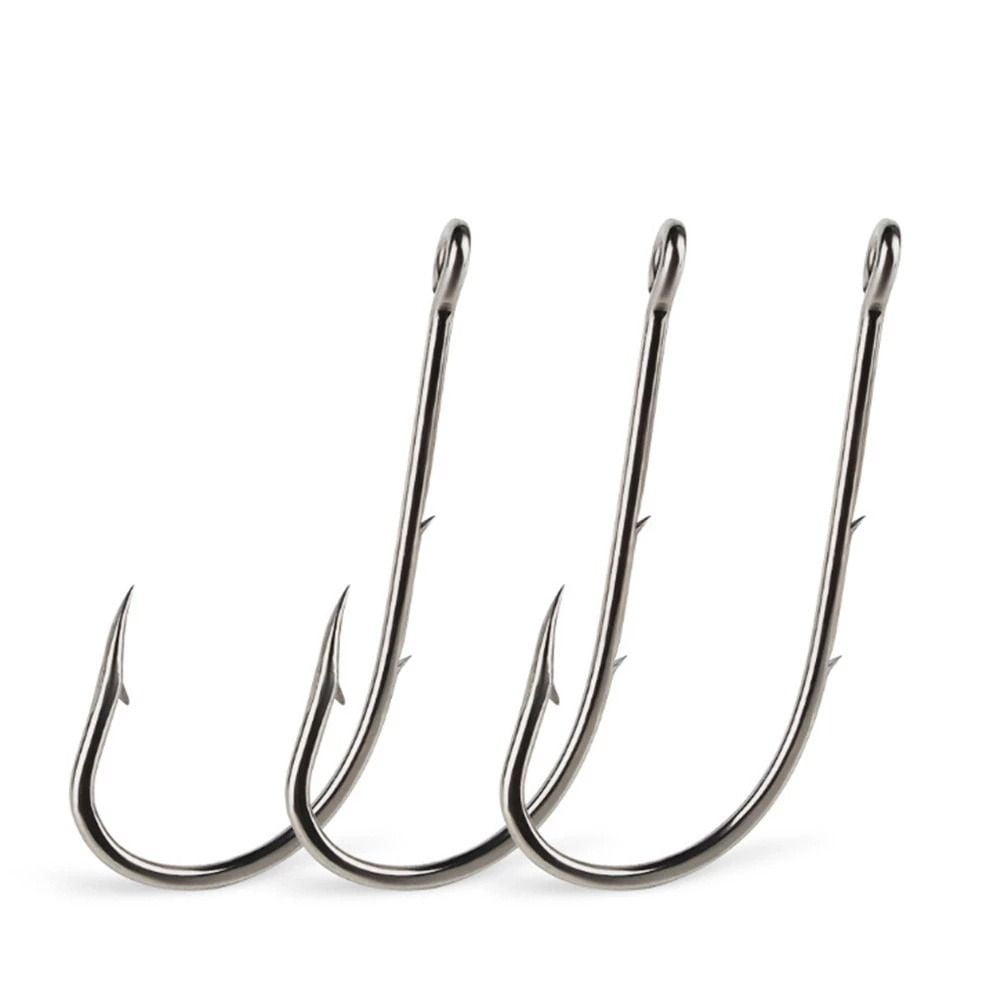 50Pcs/Box Sharp For Fishing High Carbon Steel 1#-8# Double Barbed ...