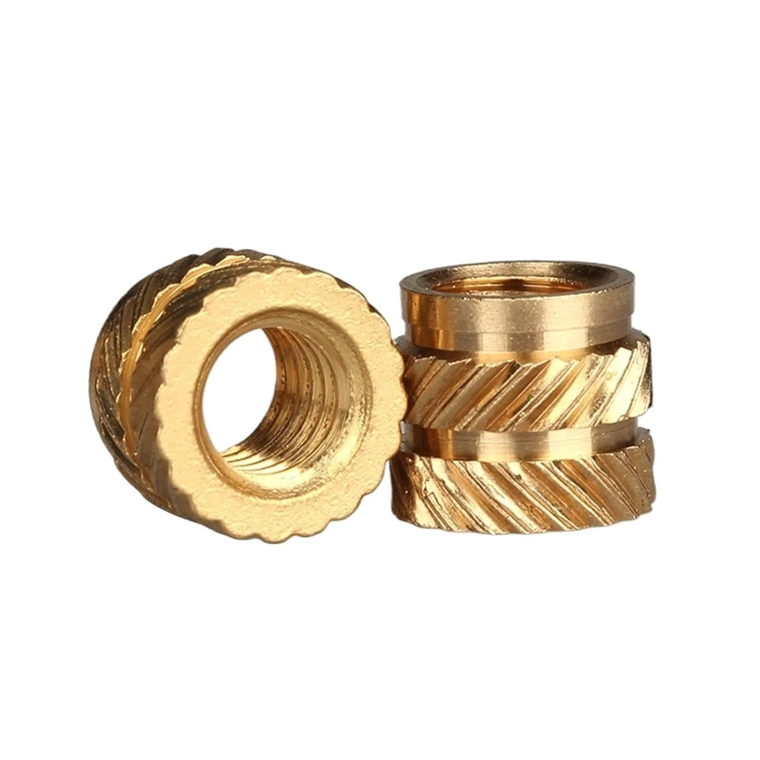 50Pcs Brass Hot Melt Insert Knurled Nut Thread Heat Molding SL-Type ...