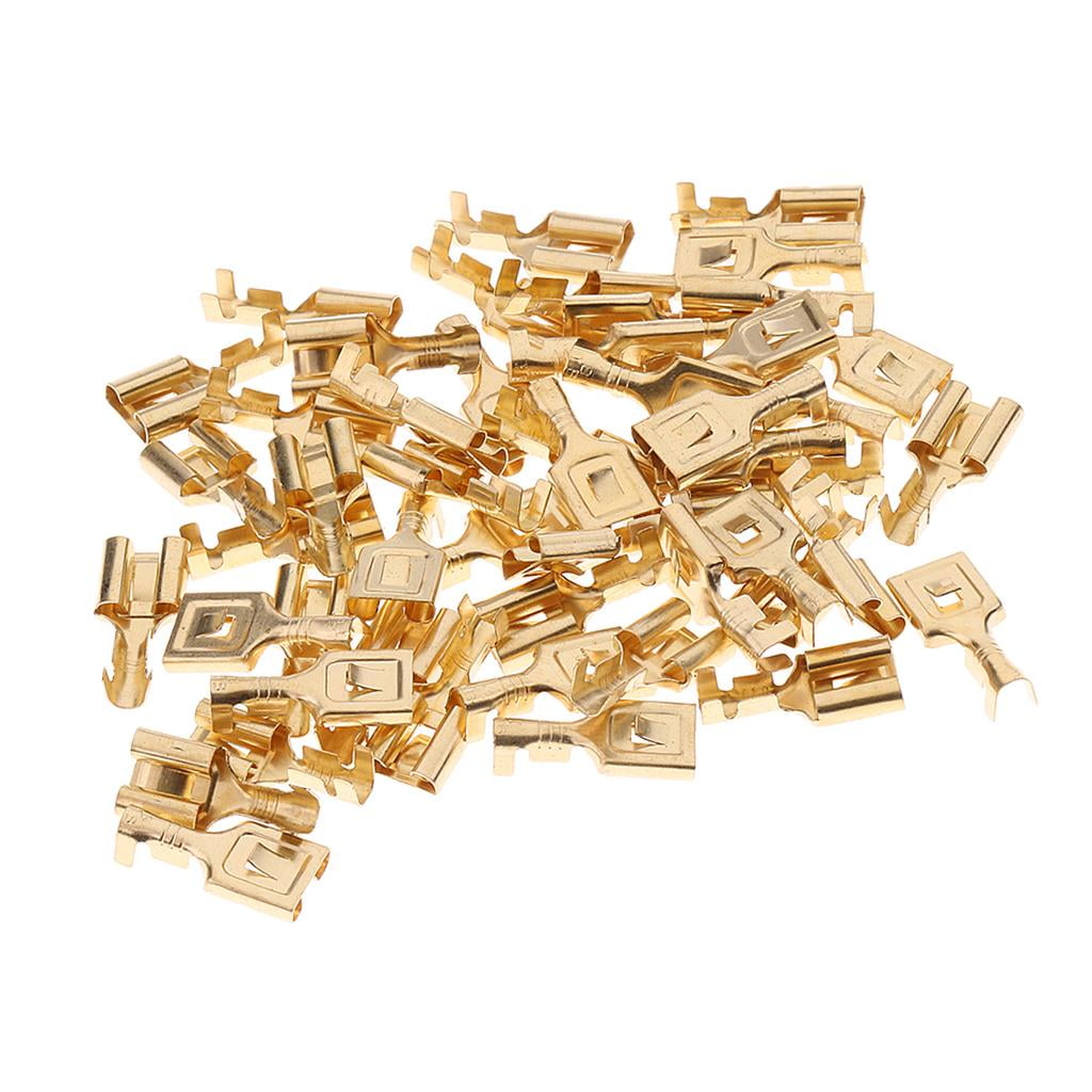 50Pcs Brass Terminal Cable Locking Female Spade 7.8mm - Walmart.com