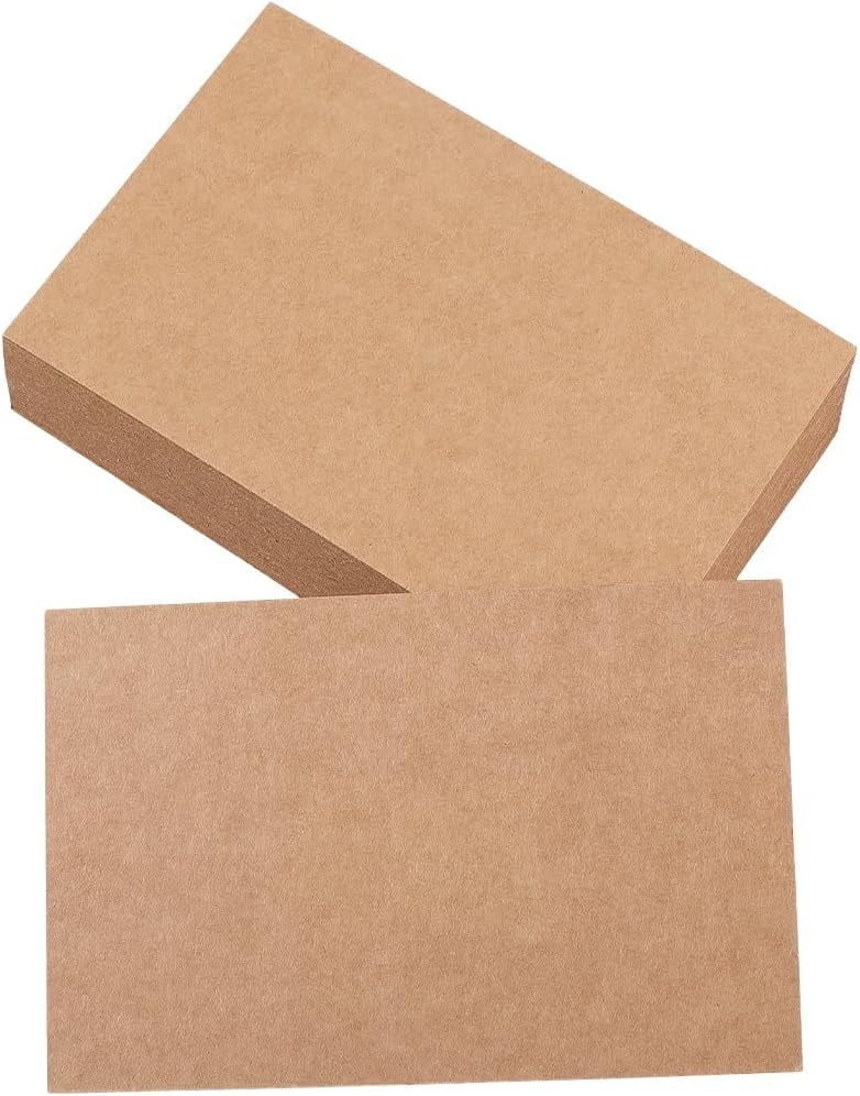 50Pcs Brown Paper Note Cards Blank Cardstock Paper Bulk Thick ...