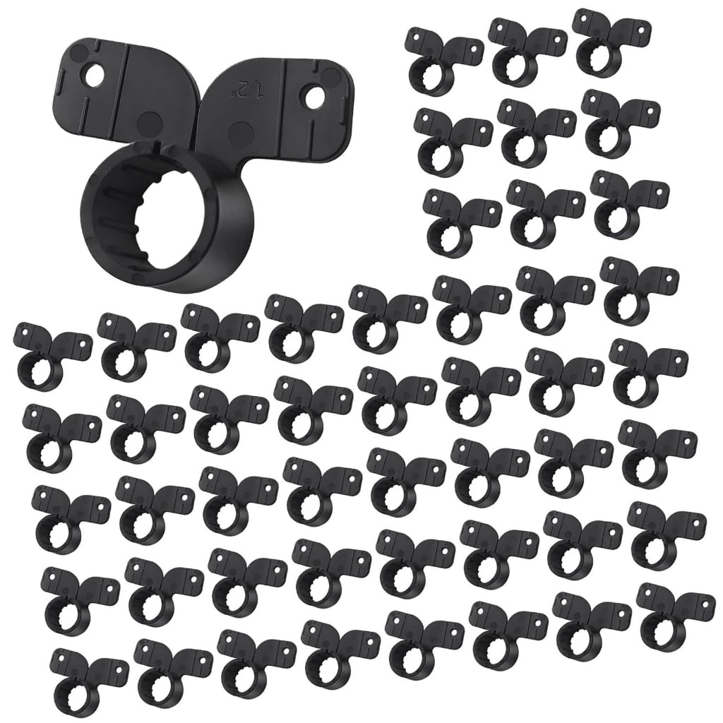 50Pcs Butterfly Style Pex Tubing Clamps 2 Hole Mount Strap Pipe Bracket ...