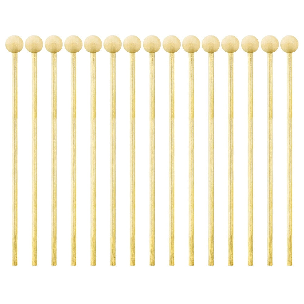 50Pcs Wood Pops Candy Sticks With Ball, Wooden Lollipop Sticks ...