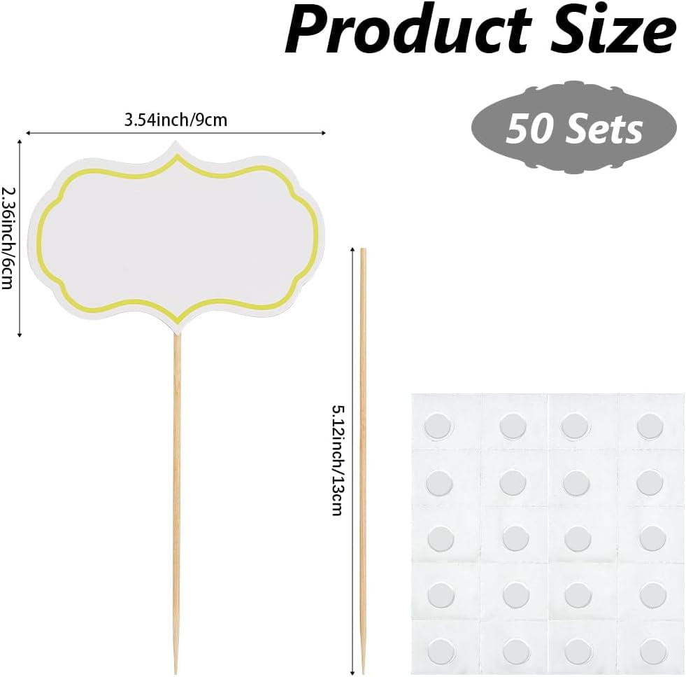 50Pcs Cheese Markers Charcuterie Labels Food Tags Buffet Labels Blank ...