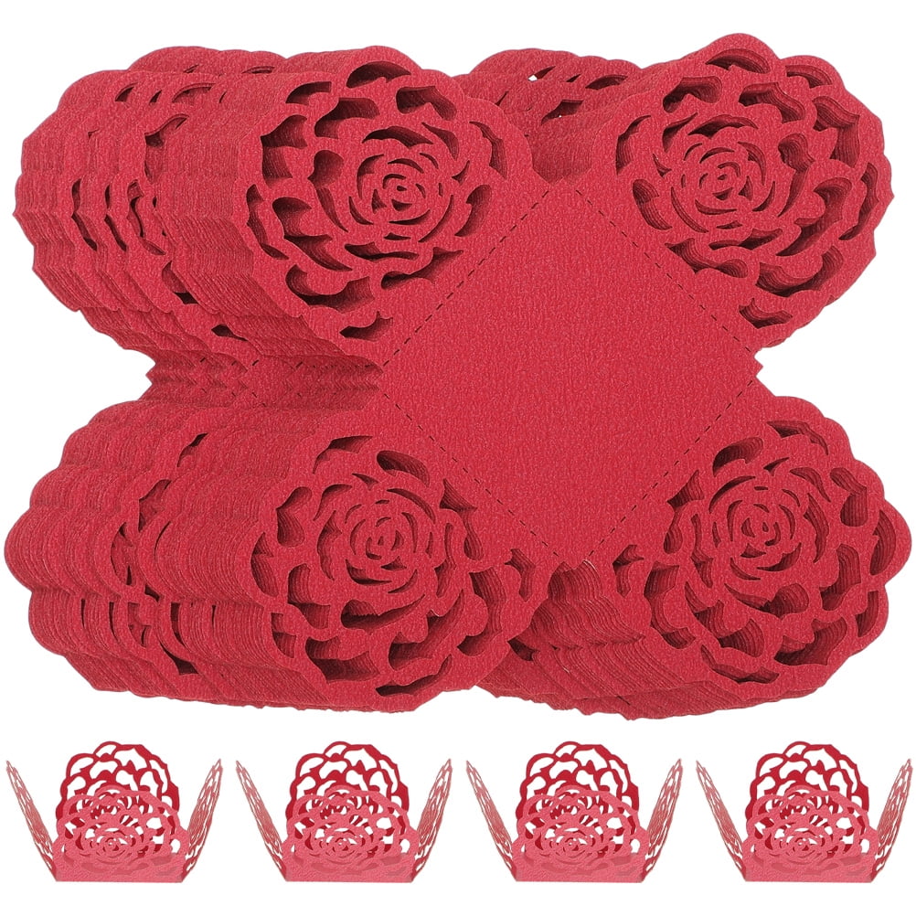 50Pcs Chocolate Paper Wrappers Hollow-out Flower Chocolate Packing ... 50Pcs Chocolate Paper Wrappers Hollow-out Flower Chocolate Packing ...