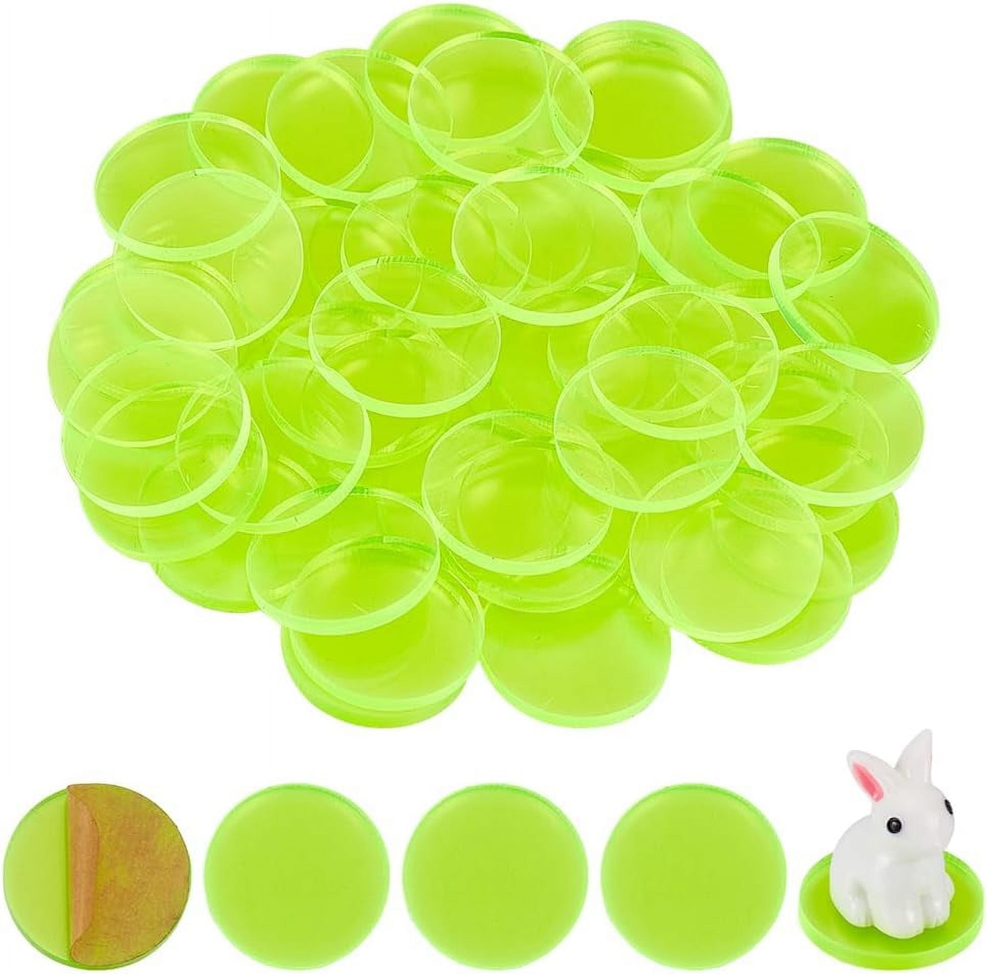 50Pcs Circles Acrylic Sheet 1 inch Green Yellow Circular Miniature ...