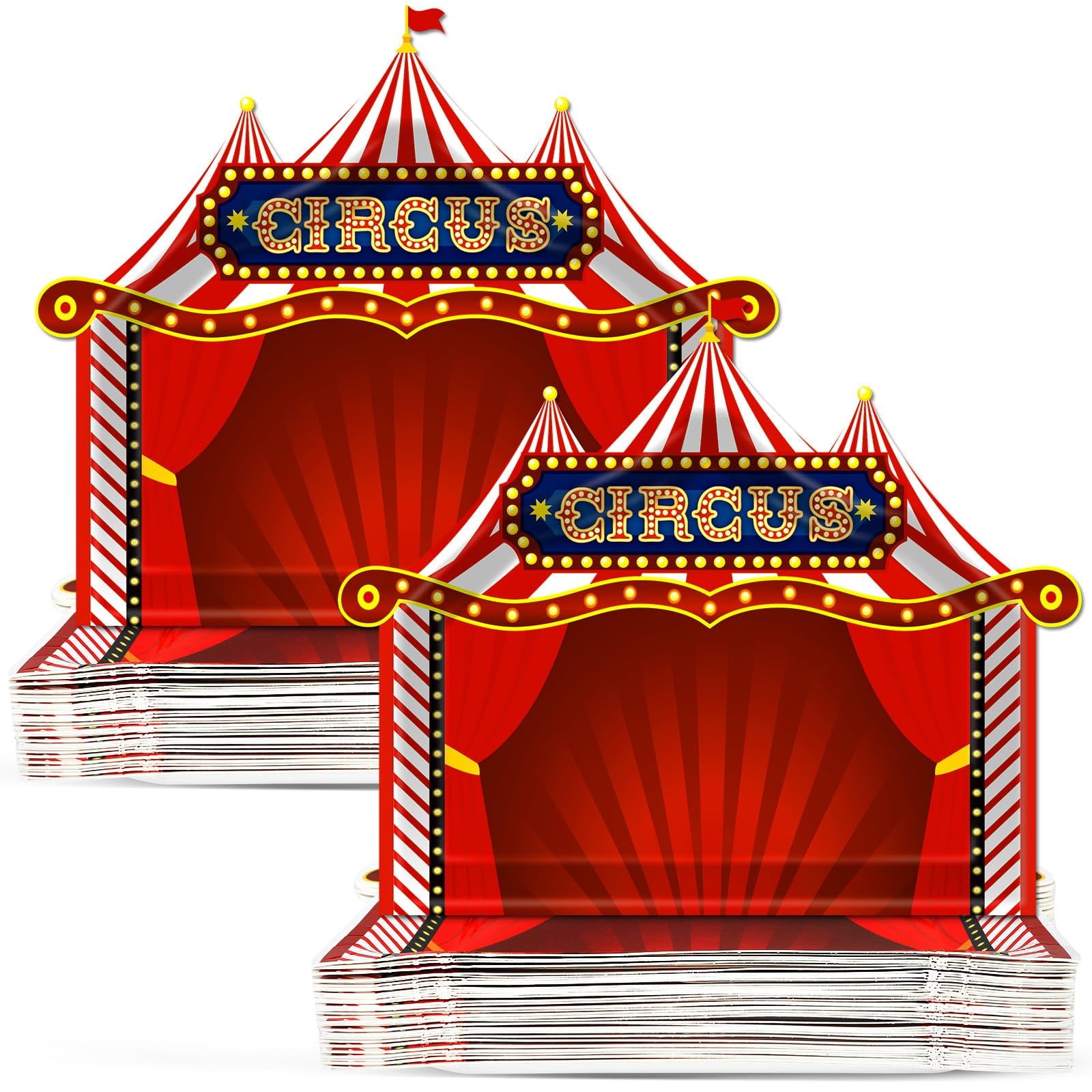 50Pcs Circus CarnivalTRDN Birthday Paper Plates Circus Carnival ...