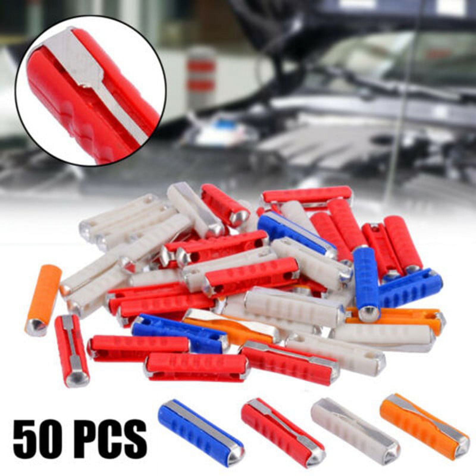 50Pcs Classic Car Auto Fuses Ceramic Continental Torpedo Style Fuse Kit ...