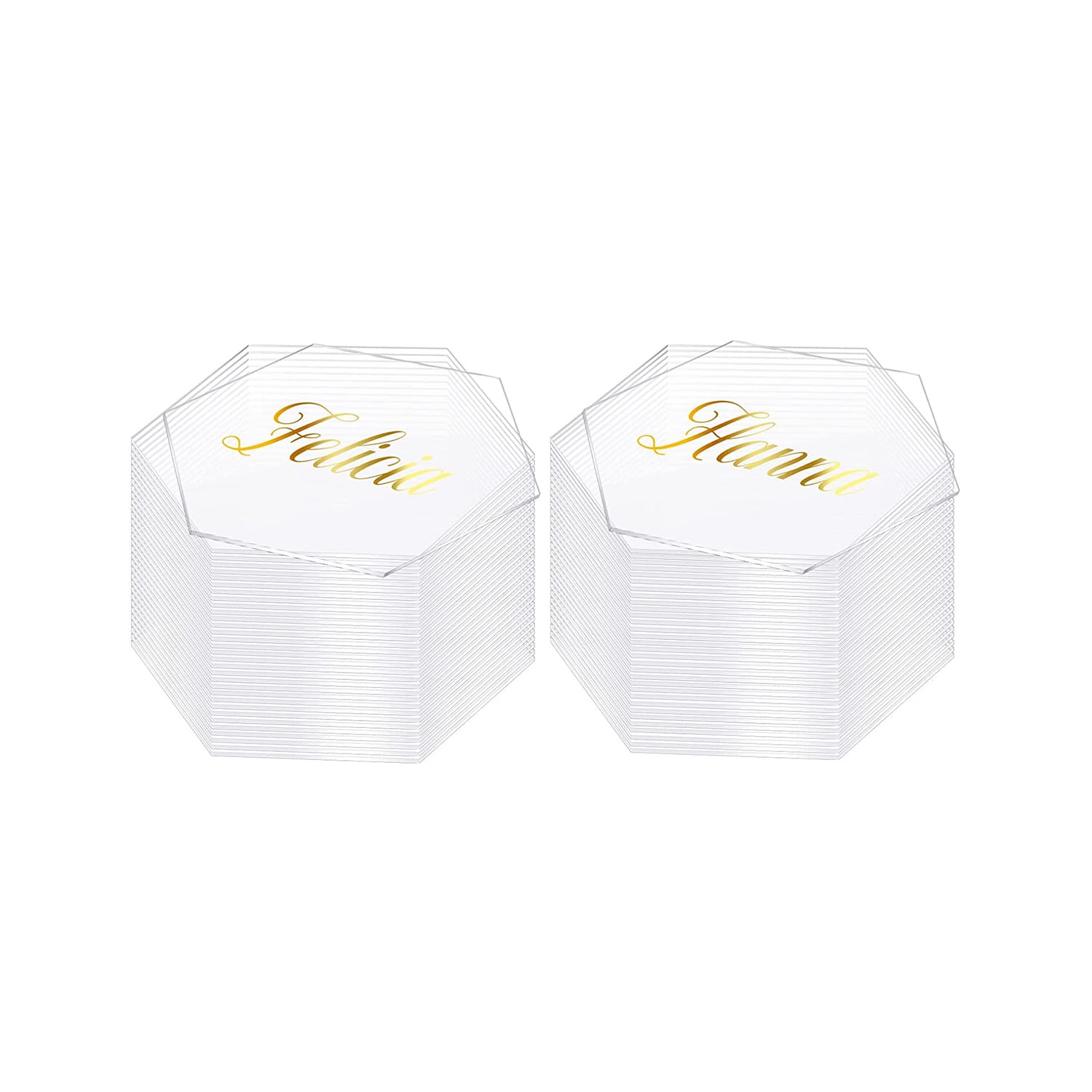 50Pcs Clear Acrylic Place Cards Acrylic Name Cards Table Number Card ...