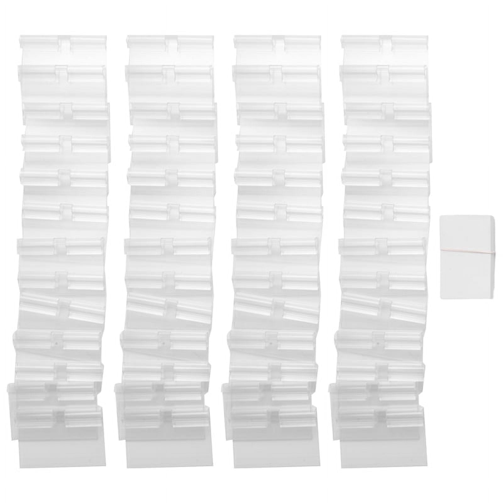 50Pcs Clear Plastic Holder Tag, Shelf Removable Holder for Storage Bins ...