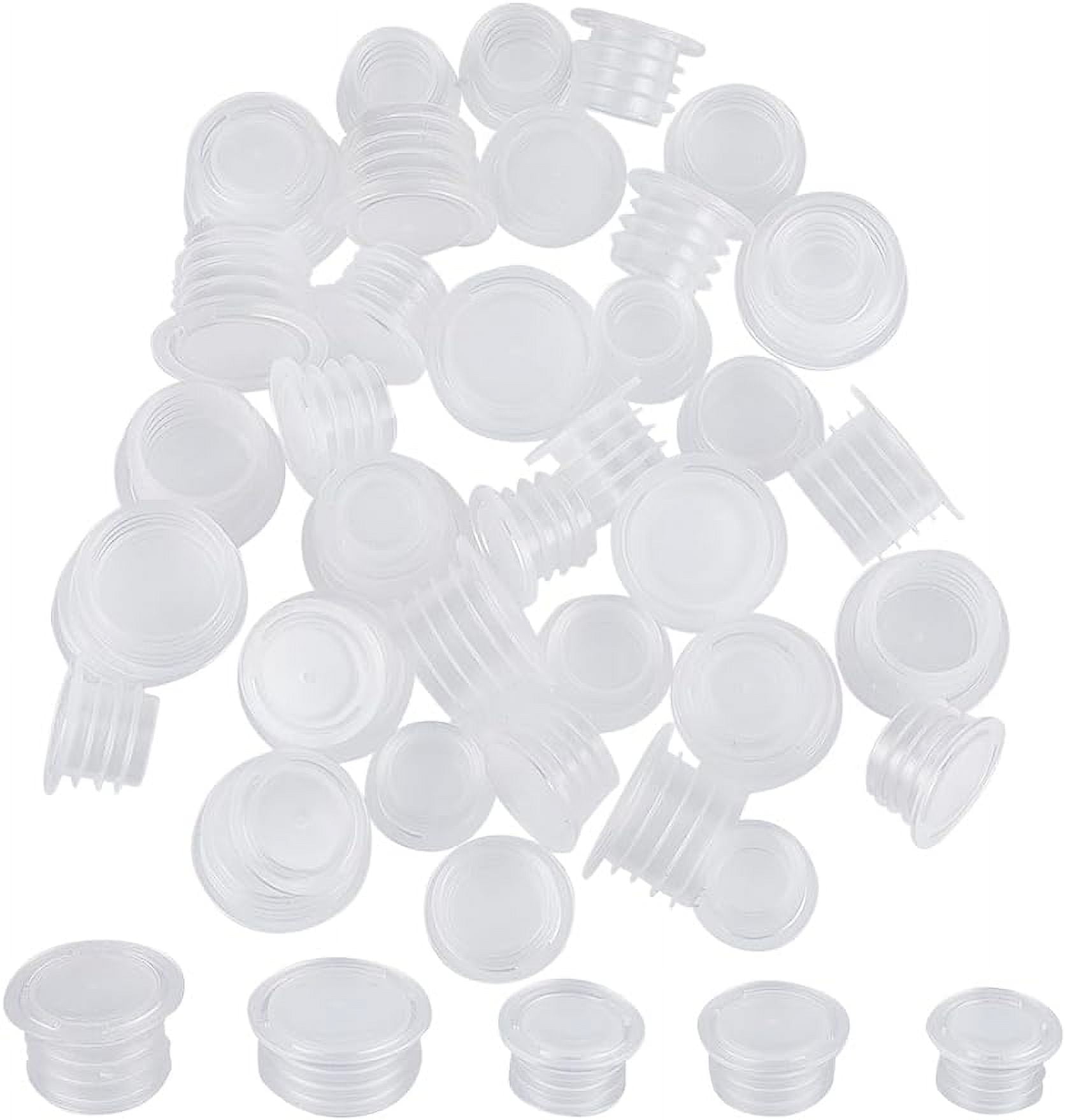 50Pcs Clear Plastic Stopper with Pull Tab Salt and Pepper Shaker ...
