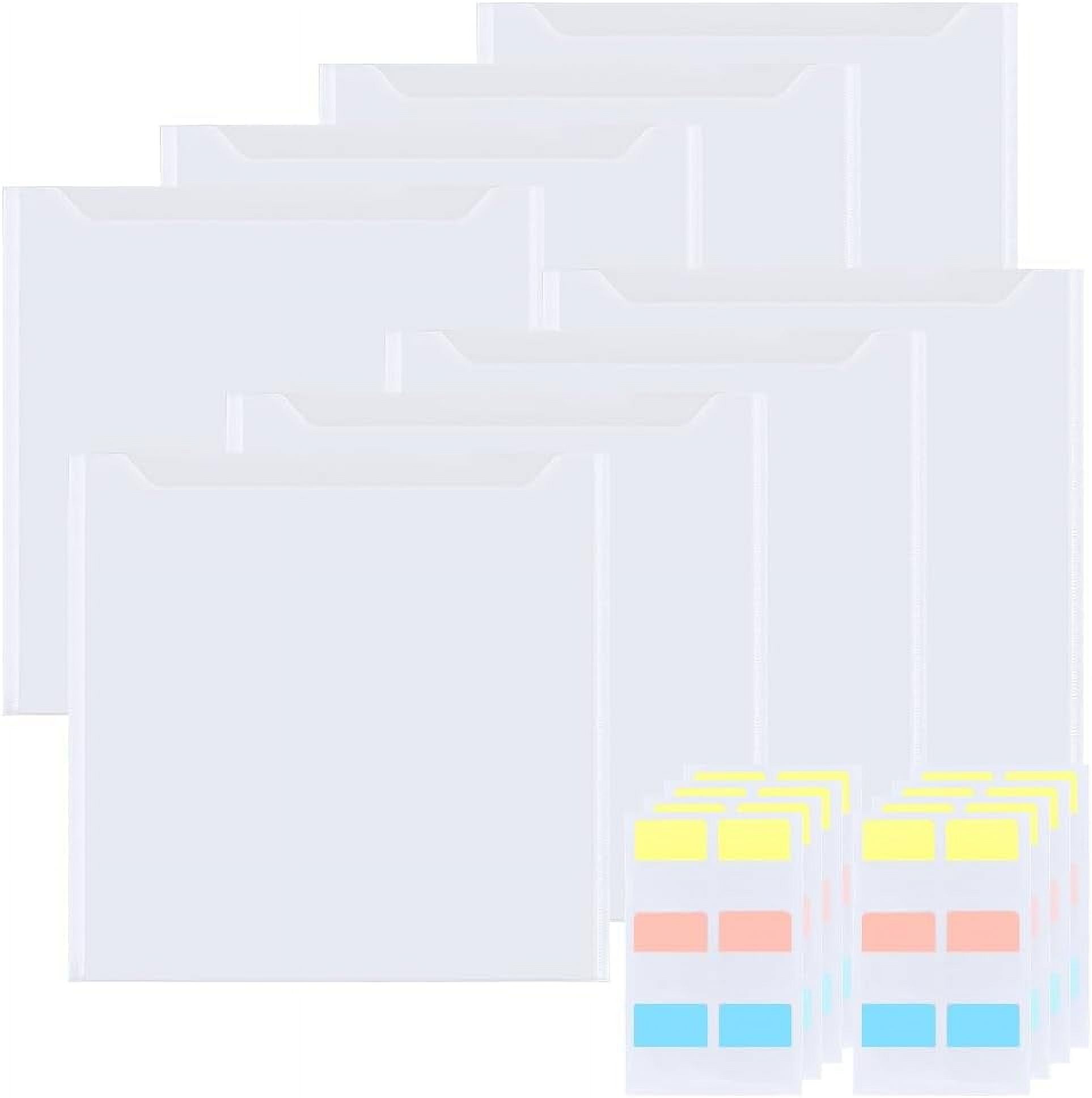 50Pcs Clear Scrapbook Paper Storage Organizer with 20 Sheets Sticky ...