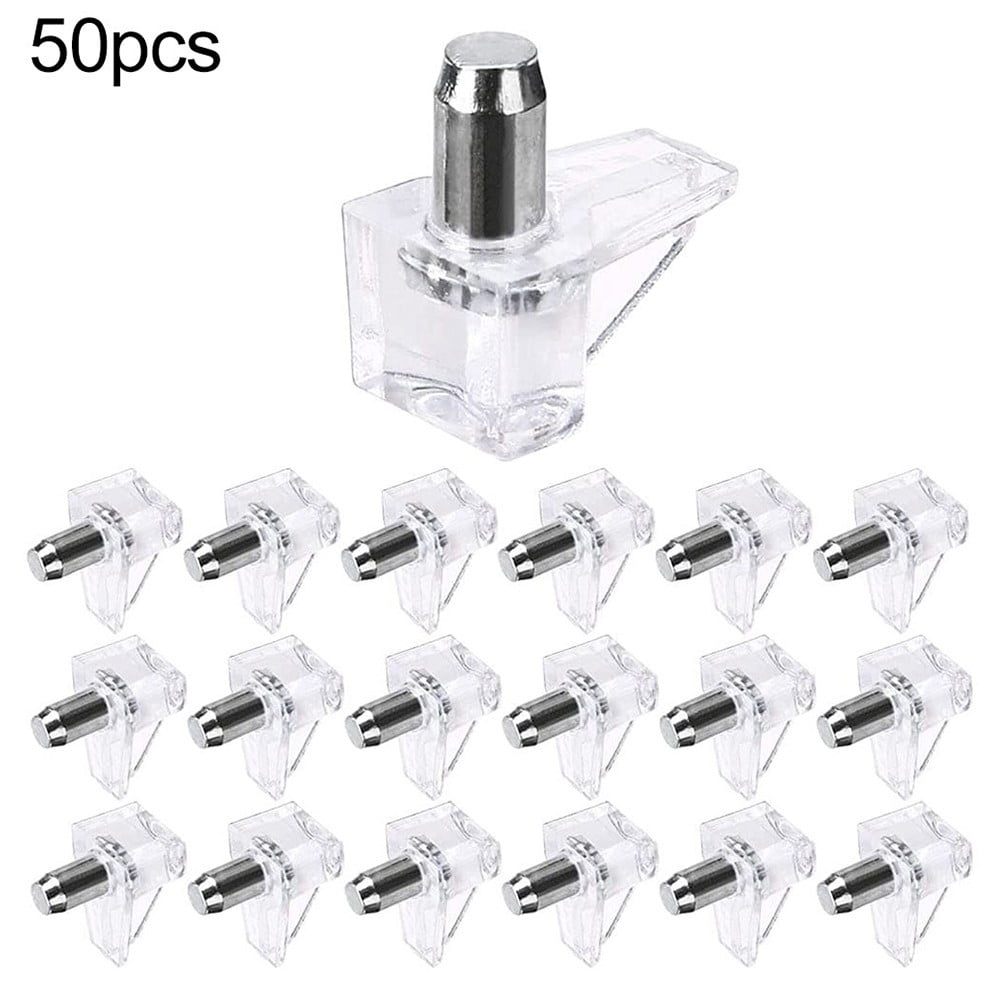 50Pcs Clear Shelf Support 5mm Plastic Bracket For Furniture Inside ...