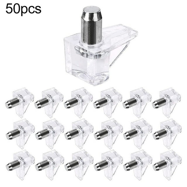 50Pcs Clear Shelf Support 5mm Plastic Bracket For Furniture Inside ...