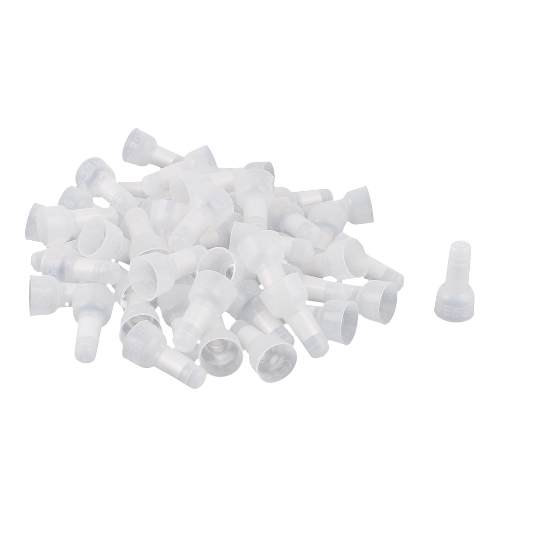 50Pcs Closed End Crimp Cap 22-10 AWG Gauge Wire Terminal Connector ...