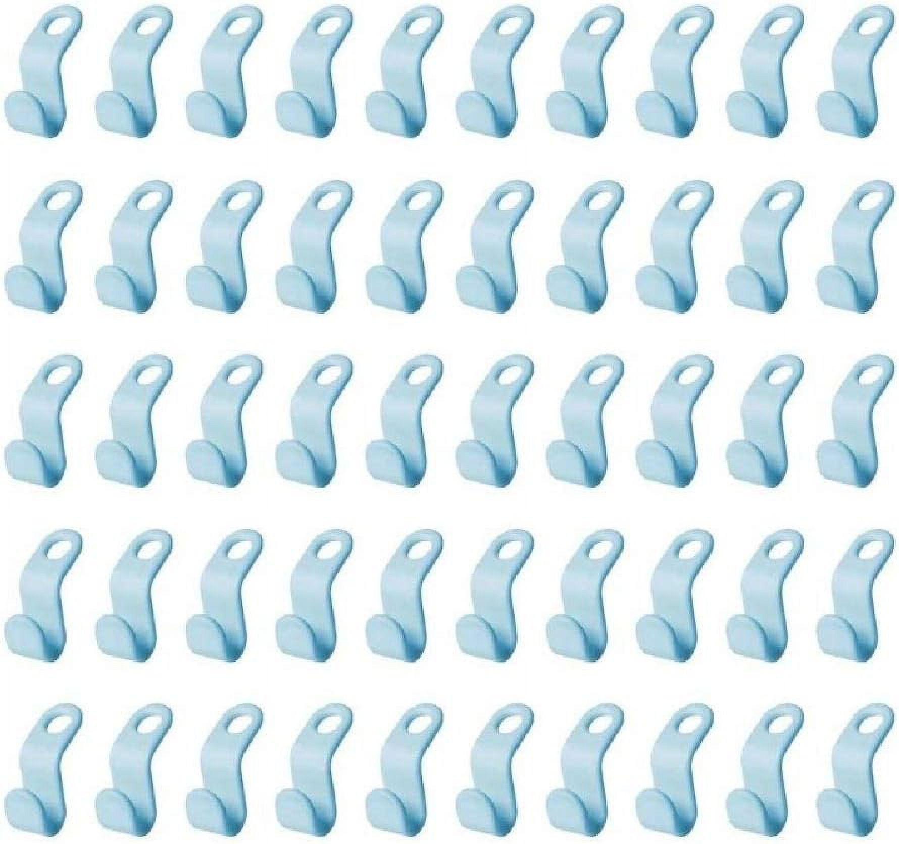 50pcs Clothes Hanger Connector Hooks Space Saving Extender Hooks For