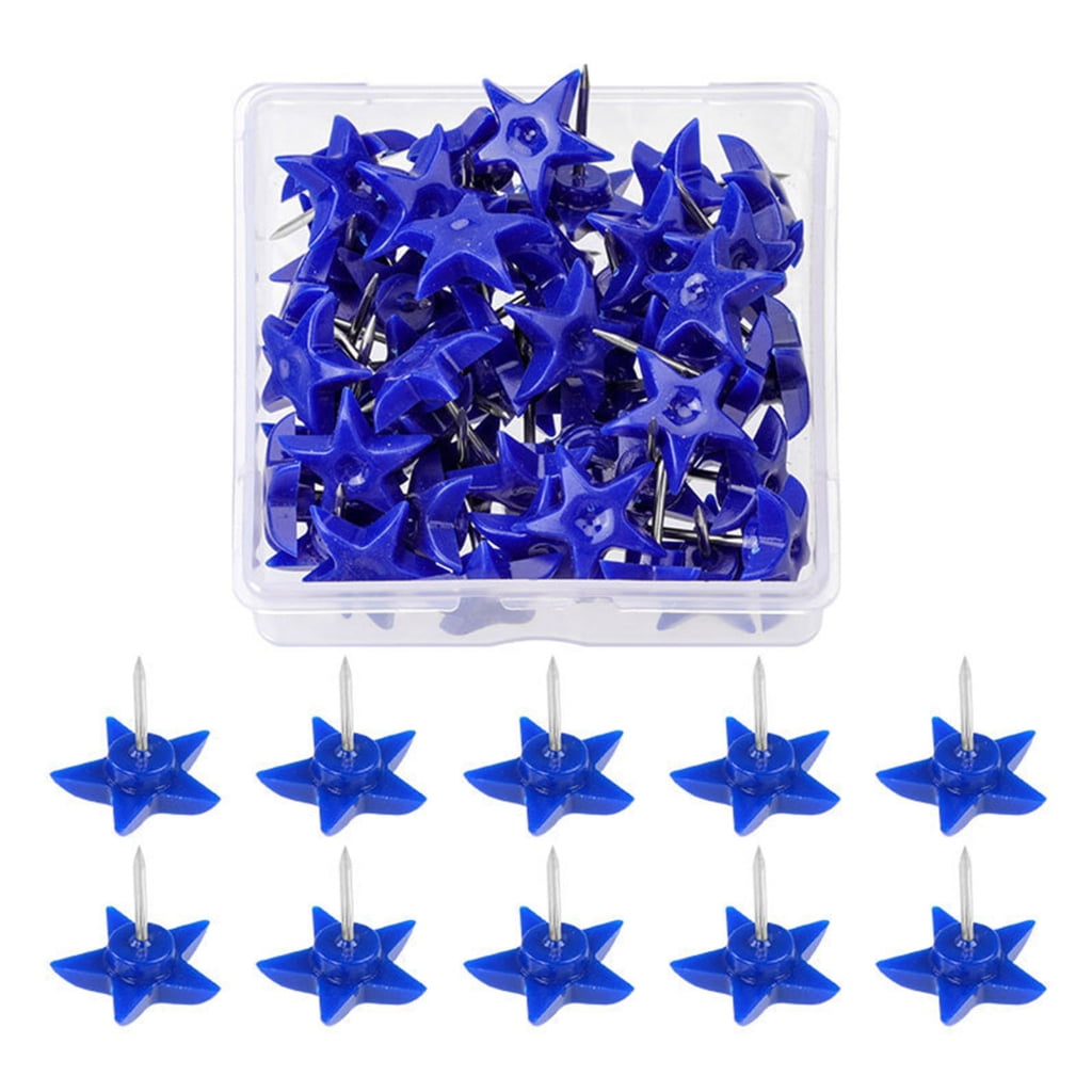 50Pcs Colored Push Pins for School Office Bulletin Board Cork Board ...