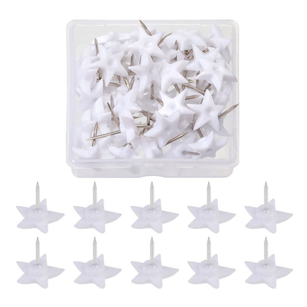 50Pcs Colored Push Pins for School Office Bulletin Board Cork Board ...