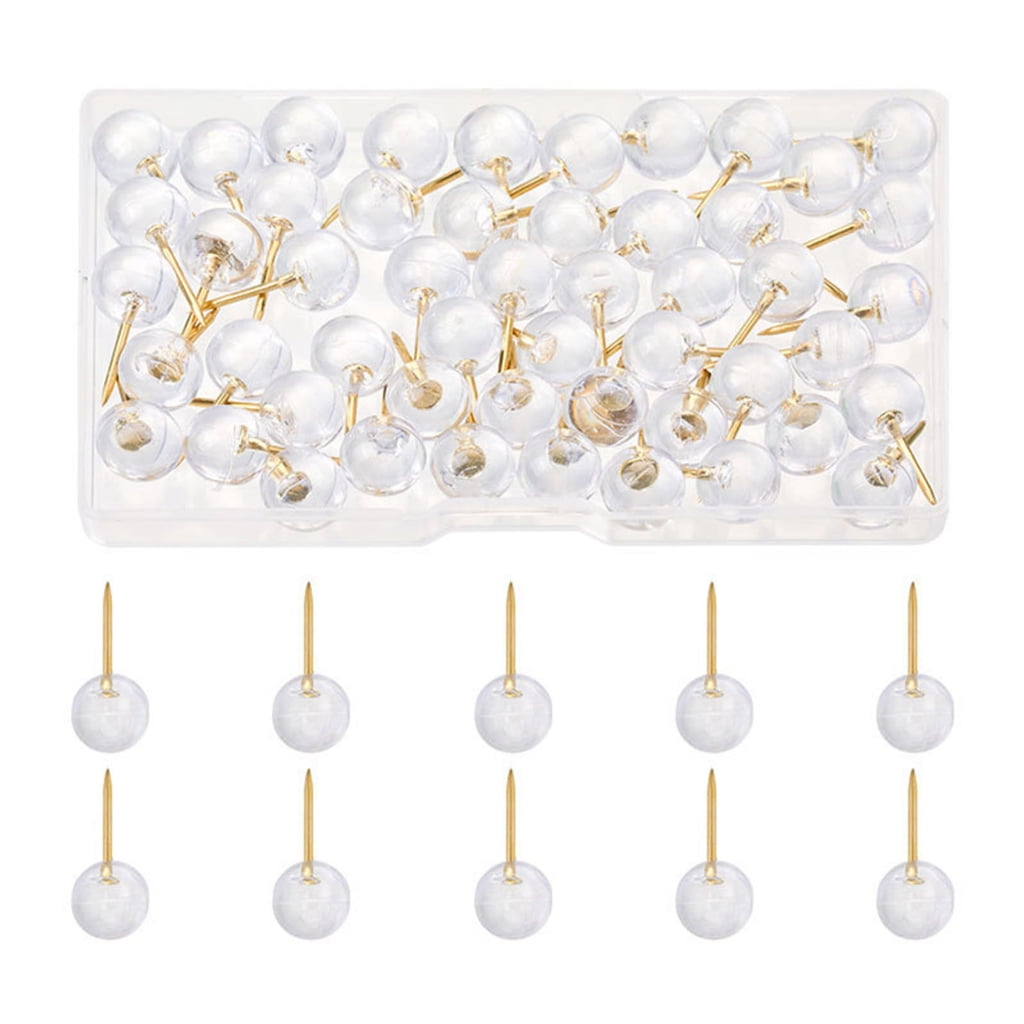 50Pcs Colored Push Pins for School Office Bulletin Board Cork Board ...