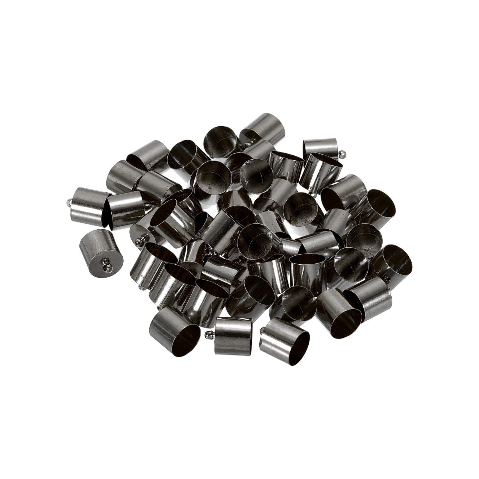 50Pcs Cord End Caps 11.5mm End Cap Barrel Beads Kumihimo End Caps Brass ...