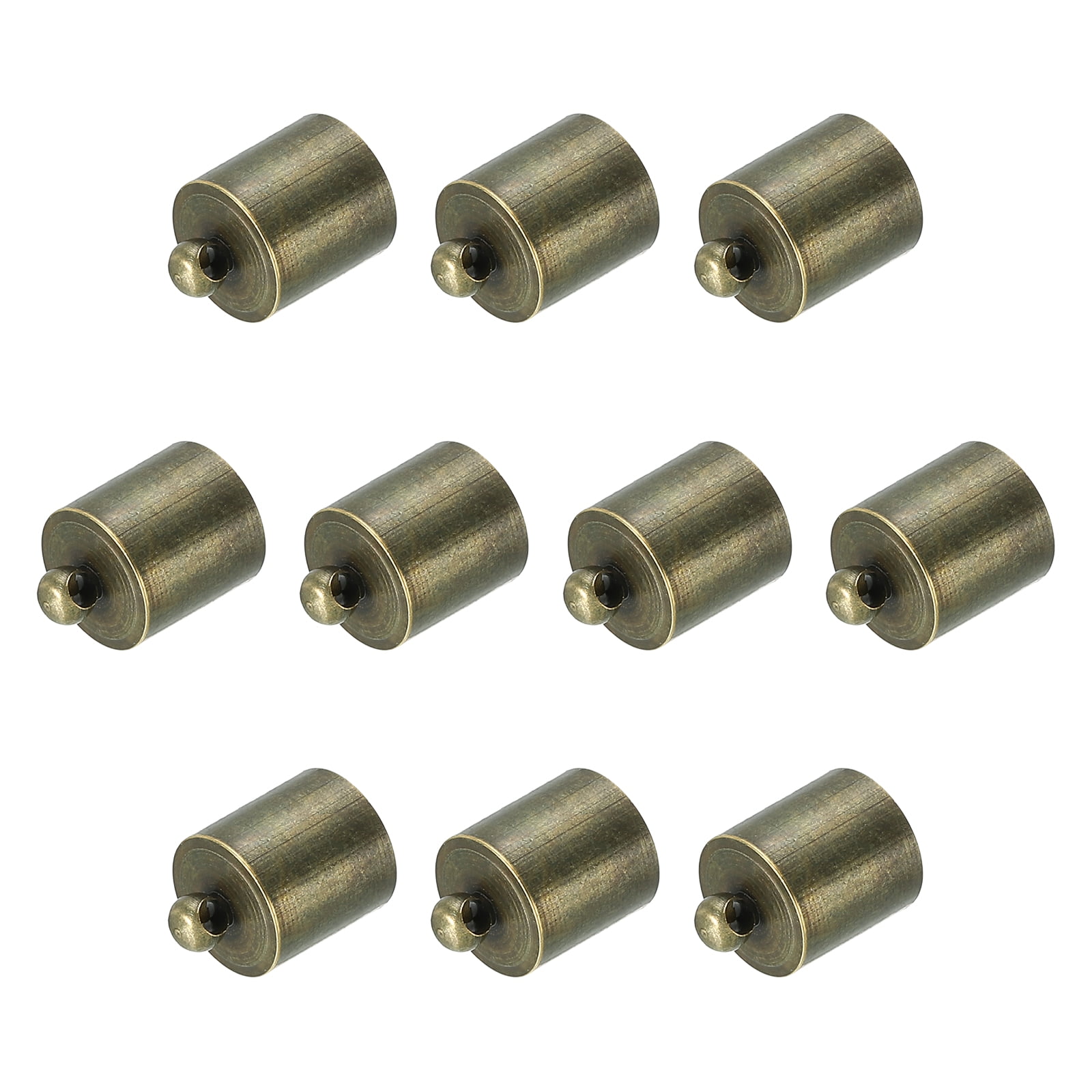 50Pcs Cord End Caps, 8.6mm End Cap Barrel Beads Kumihimo End Caps Brass ...