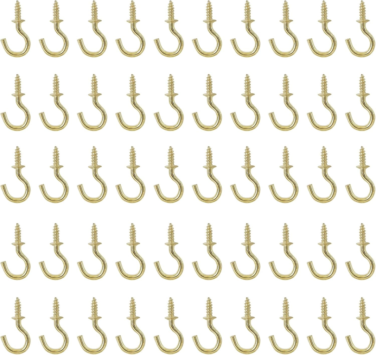 50Pcs Cup Hooks, 7/8 Inch Ceiling Hooks Metal Screw-in Hooks Screw ...