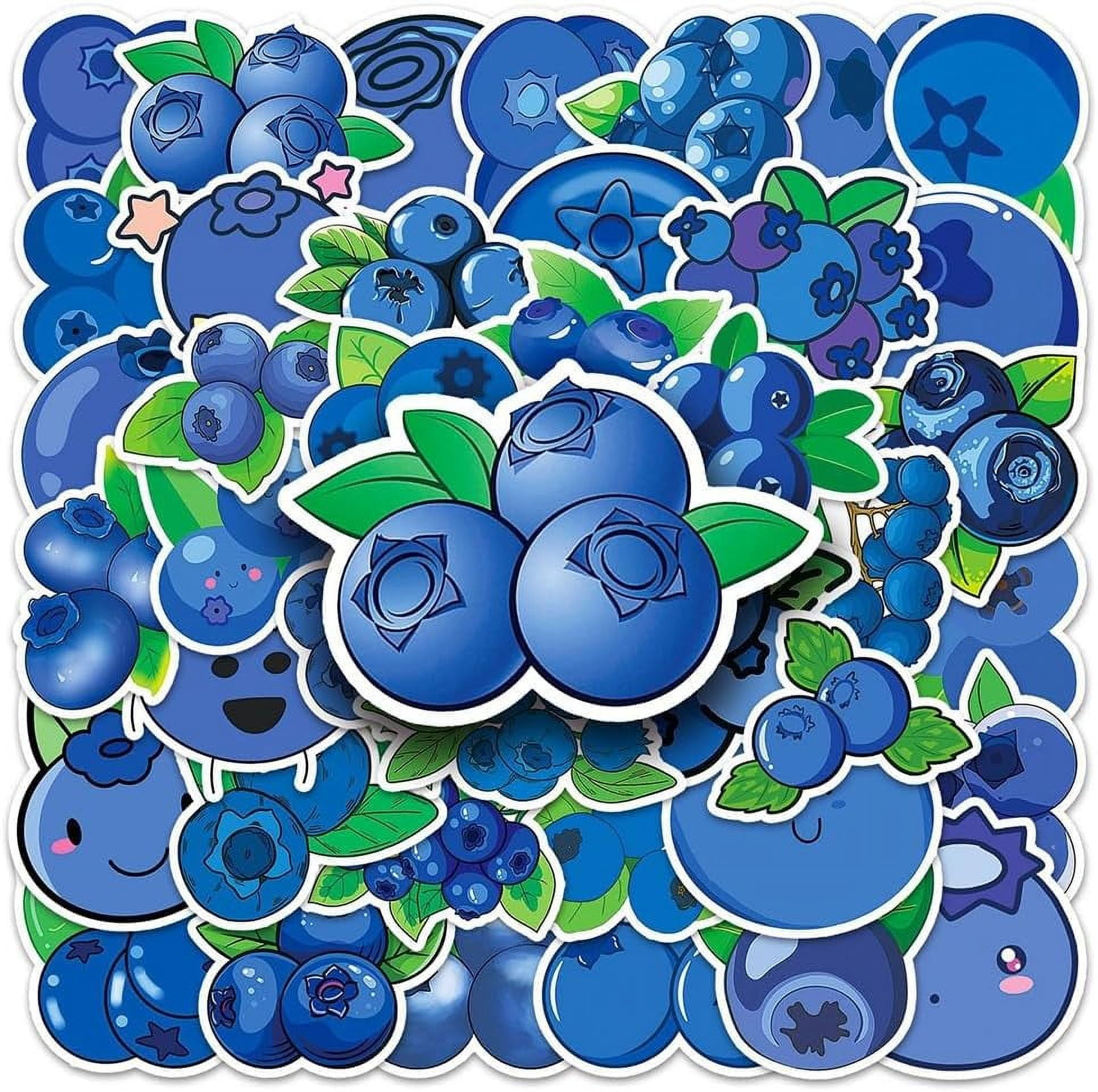 50Pcs Cute Blueberry Cartoon Stickers Decals Decoration Suitcase ...