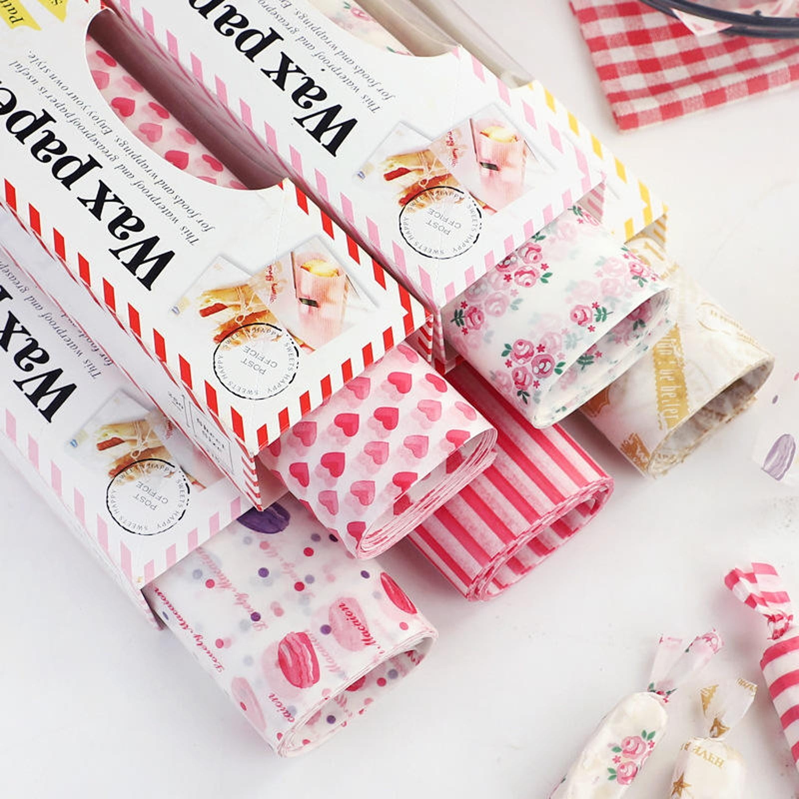 50Pcs Decorative Food Wrapping Wax Paper 10x8 inch Oilproof Sheets for ...